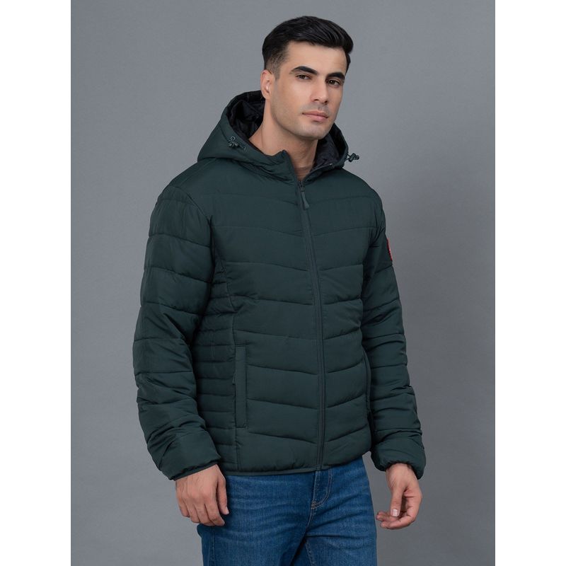 Buy Red Tape Green Solid Polyester Men's Padded Jacket Online