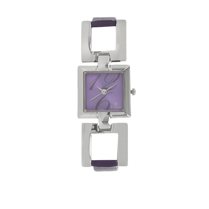 Buy Titan Purple Dial Purple Leather Strap Watch Online