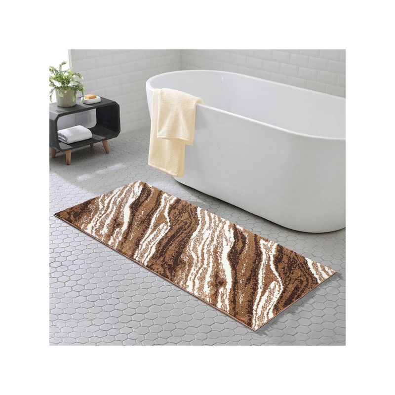 Buy OBSESSIONS Super Absorbent Anti-Skid Polyester Bath Mat Brown Online