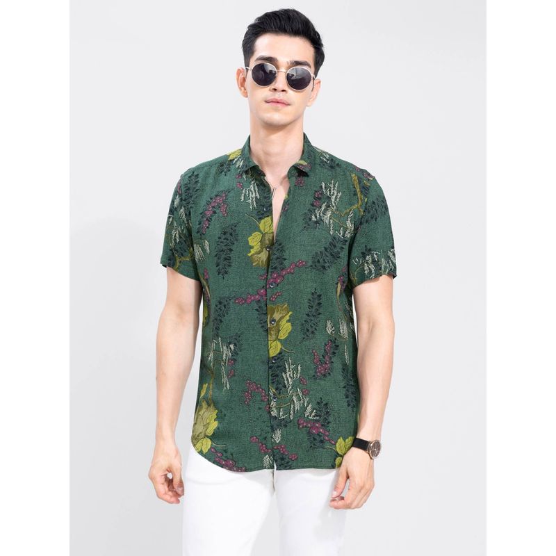 Buy Snitch Babylona Green Shirt for Men Online