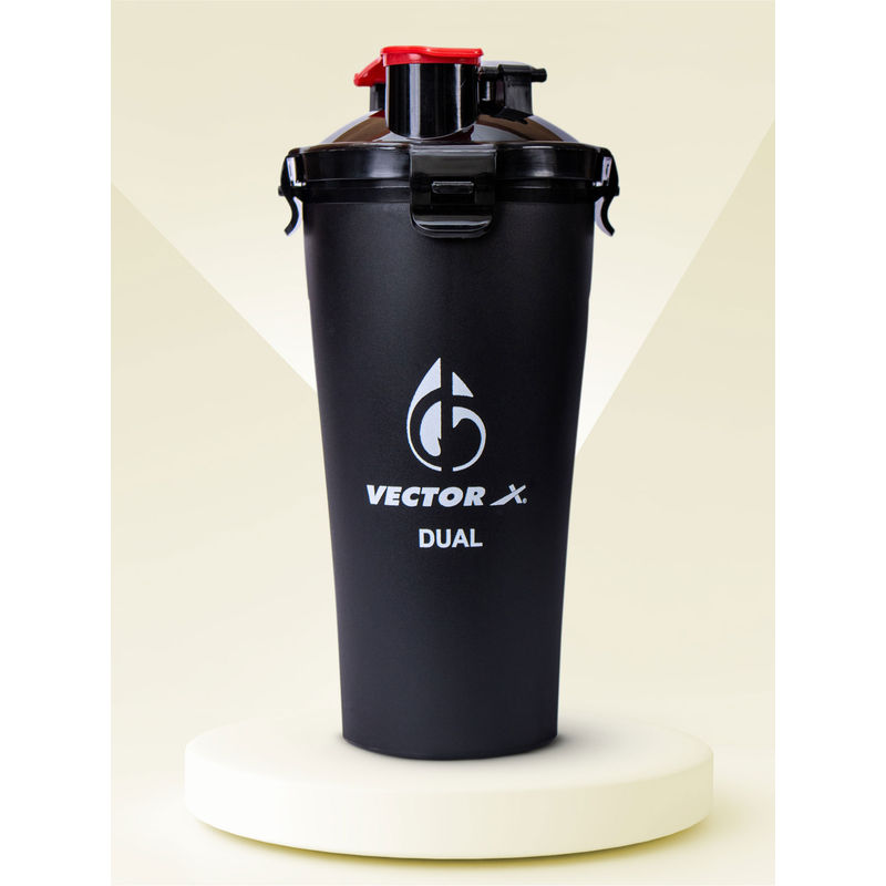 Buy Vector X Dual Shaker/Sipper Bottle with Two Compartment for Storing ...