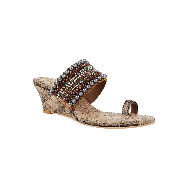 Buy CATWALK Multi Colour Embellished Wedges Online