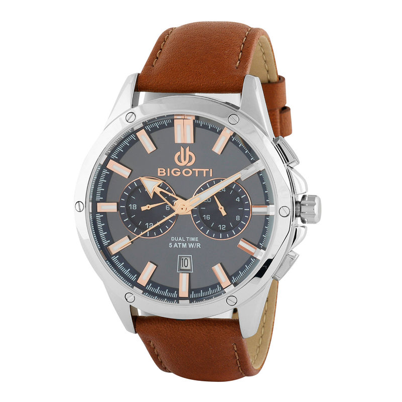 Buy Bigotti Men Grey Dial Stainless Steel Watch - BG.1.10521-3 Online
