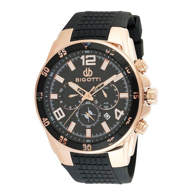 Buy Bigotti Men Black Dial Stainless Steel Watch - BG.1.10552-5 Online