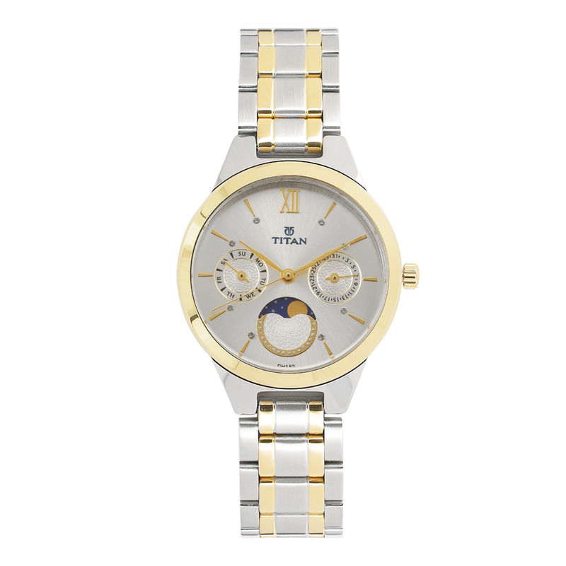 Buy Titan Workwear Watch with Analog Moon Phase Function Online