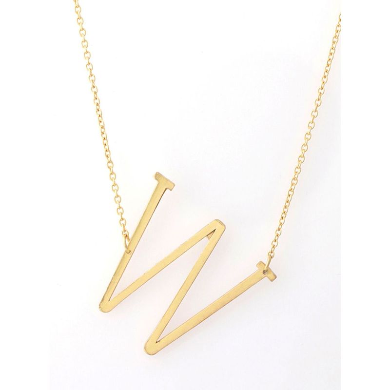 Buy Tipsyfly Slanted Alphabet Necklace-Letter W Online