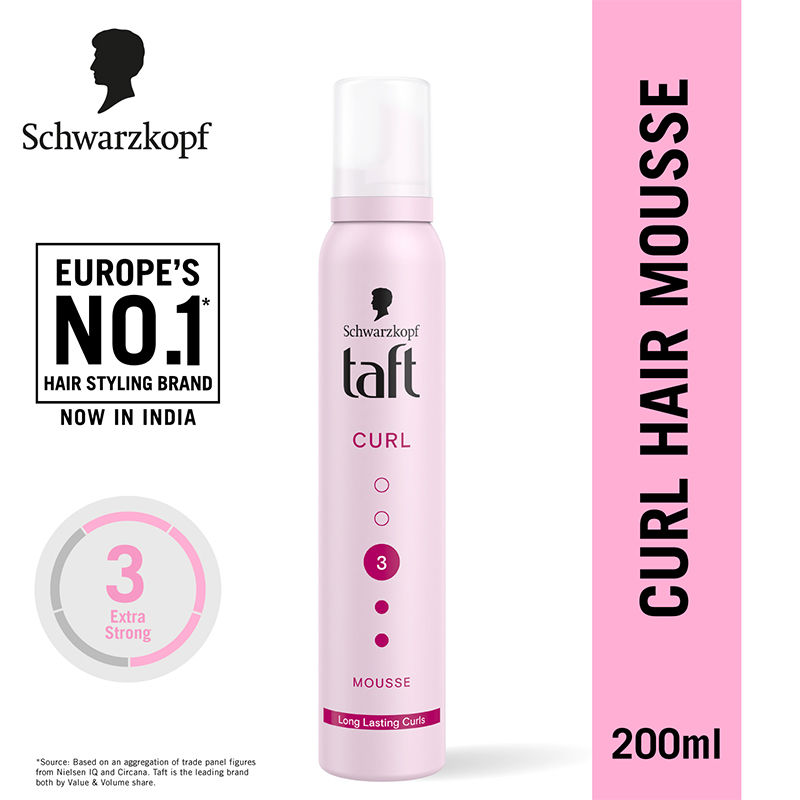 Buy Schwarzkopf TAFT Curl Hold 3 Hair Mousse For Long Lasting Curls ...