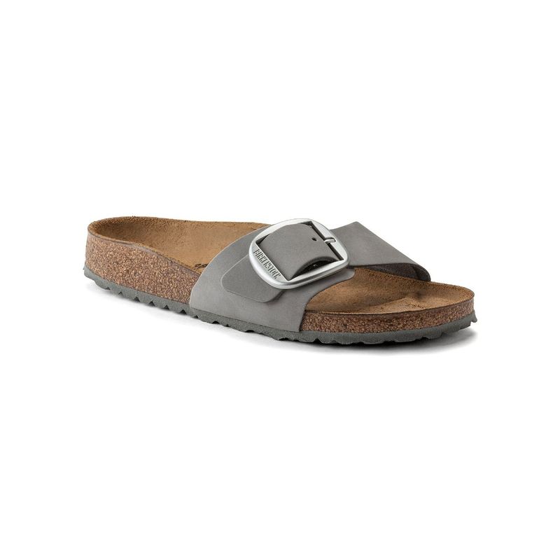 Buy Birkenstock Madrid Big Buckle Grey Regular Womens Sliders Online