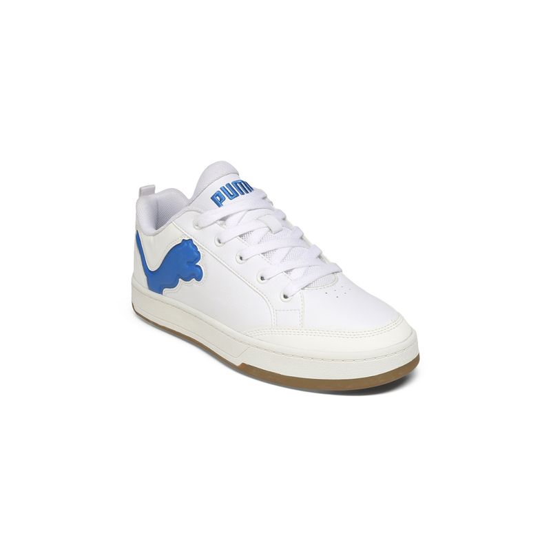 Buy Puma White and Blue Ace Premium Leather Sneakers Online