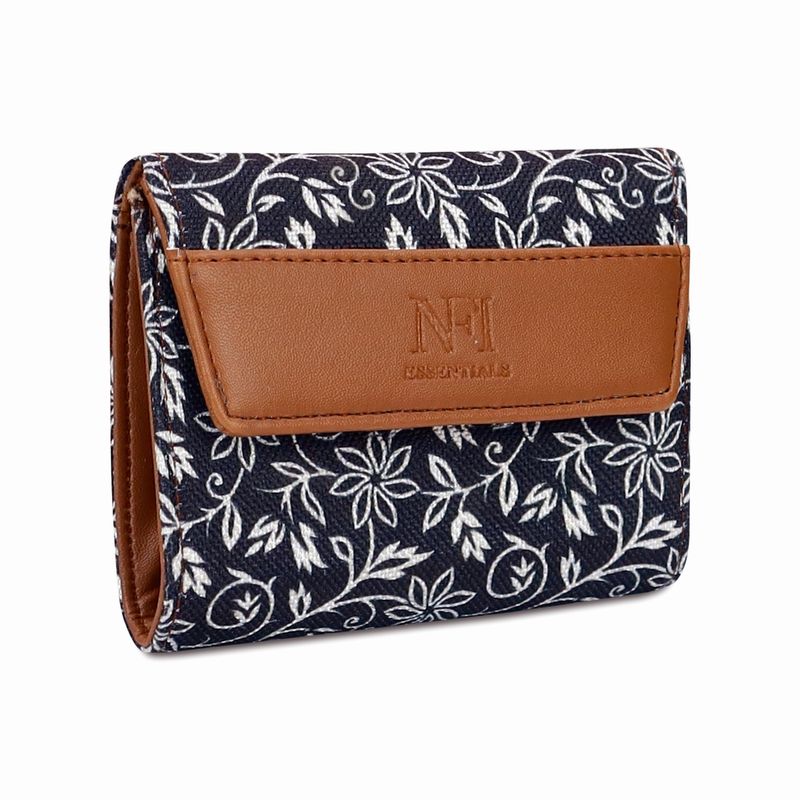 Buy NFI Essentials Trifold Mini Vegan Leather & Jute Wallet Online