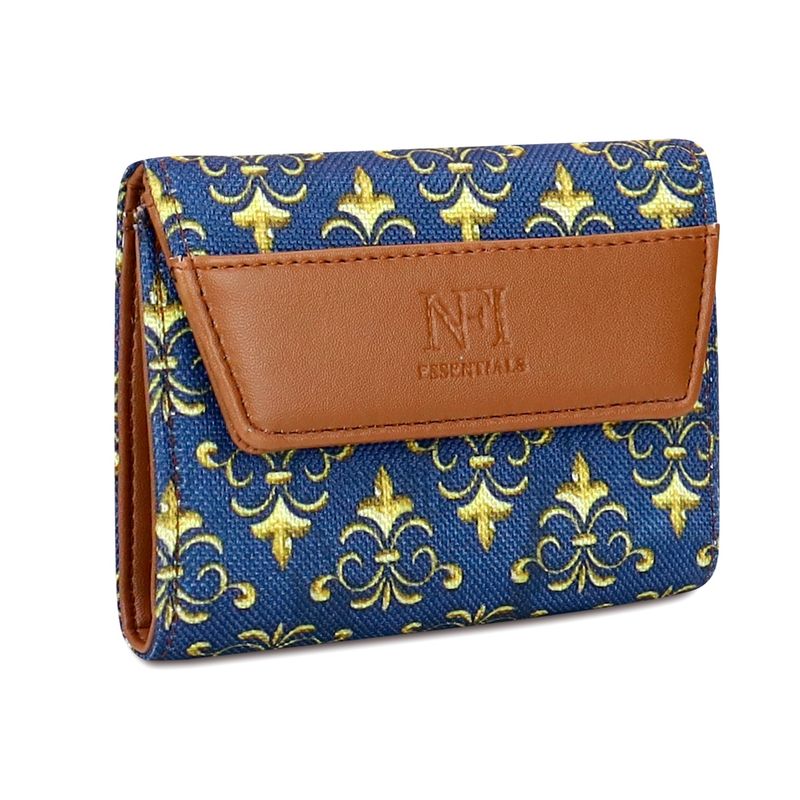 Buy NFI Essentials Trifold Mini Vegan Leather & Jute Wallet Online