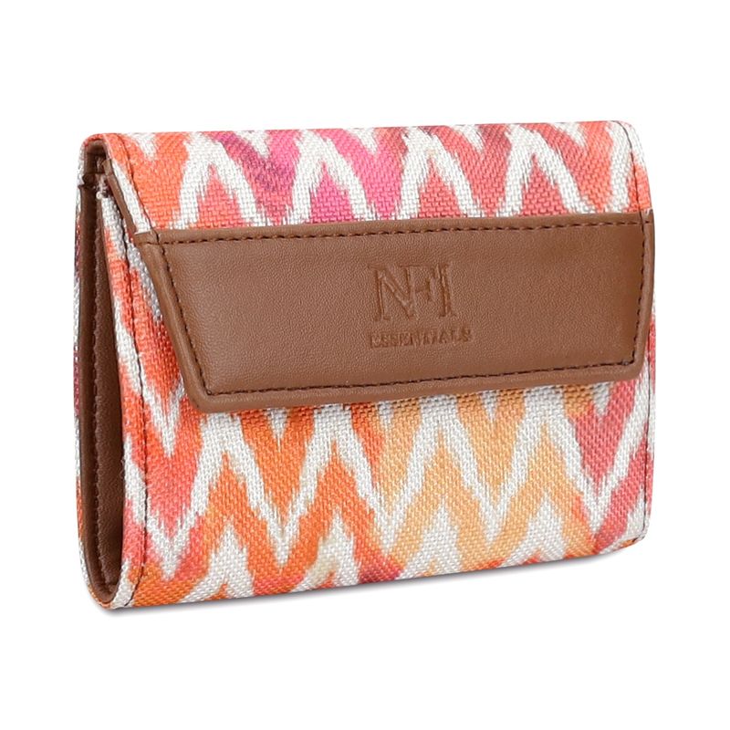 Buy NFI Essentials Trifold Mini Vegan Leather & Jute Wallet Online