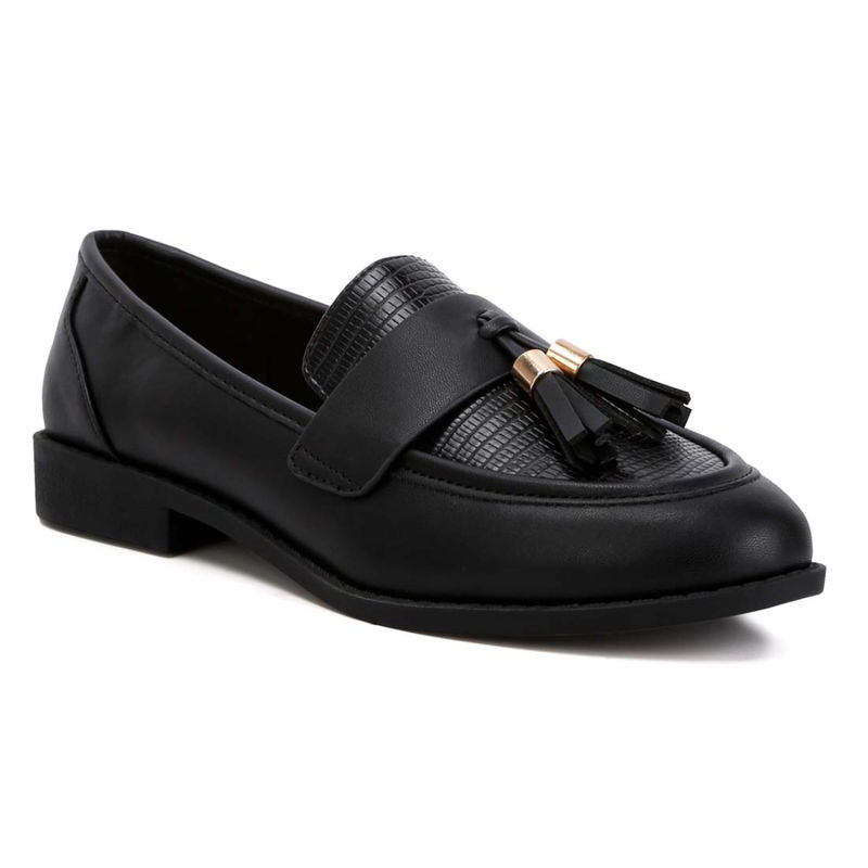 Buy London Rag Black Tassels Detail Loafers Online