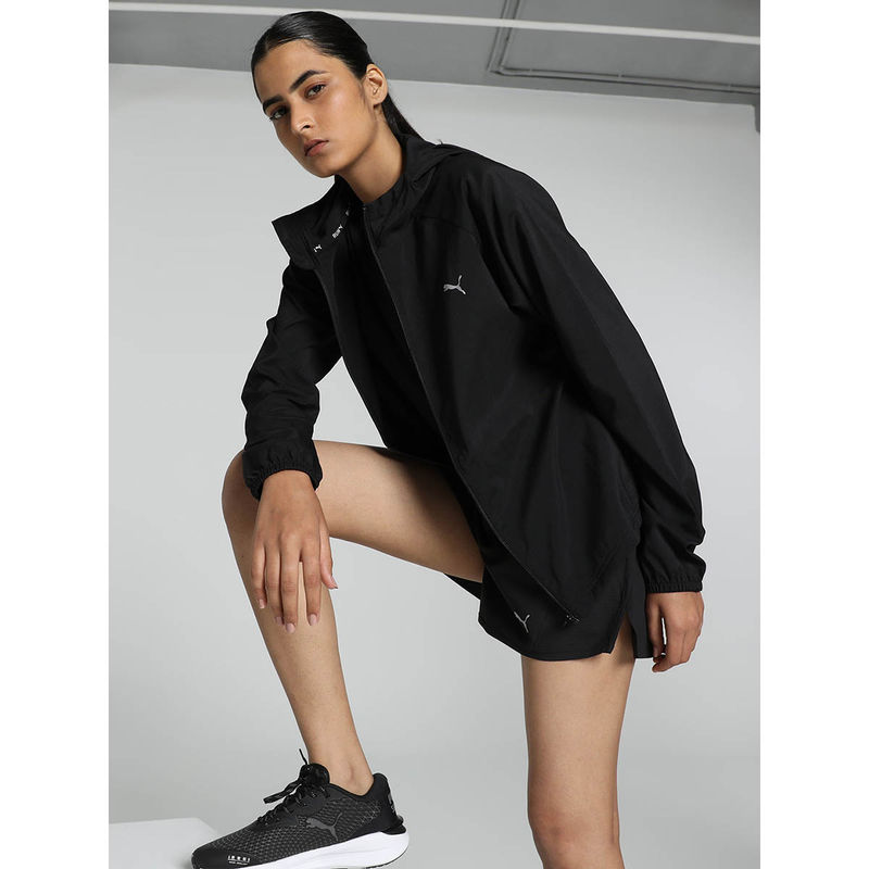 Buy Puma RUN FAV HOOD WOVEN Women's Black Jackets Online