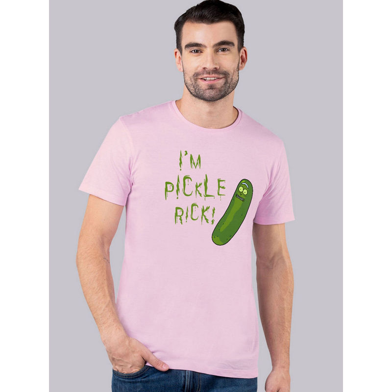 Buy Free Authority Rick & Morty Printed Peach T-Shirt for Men Online