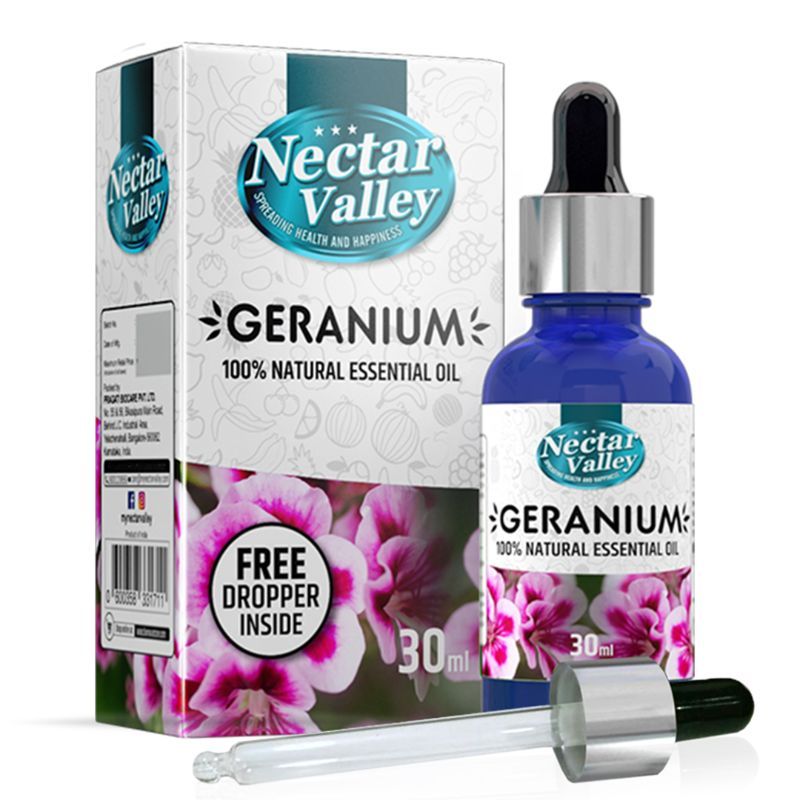 Buy Nectar Valley Geranium Essential Oil, Pure Geranium Oil For ...