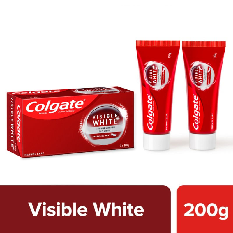 Buy Colgate Visible White Toothpaste Teeth Whitening Starts in 1 week ...