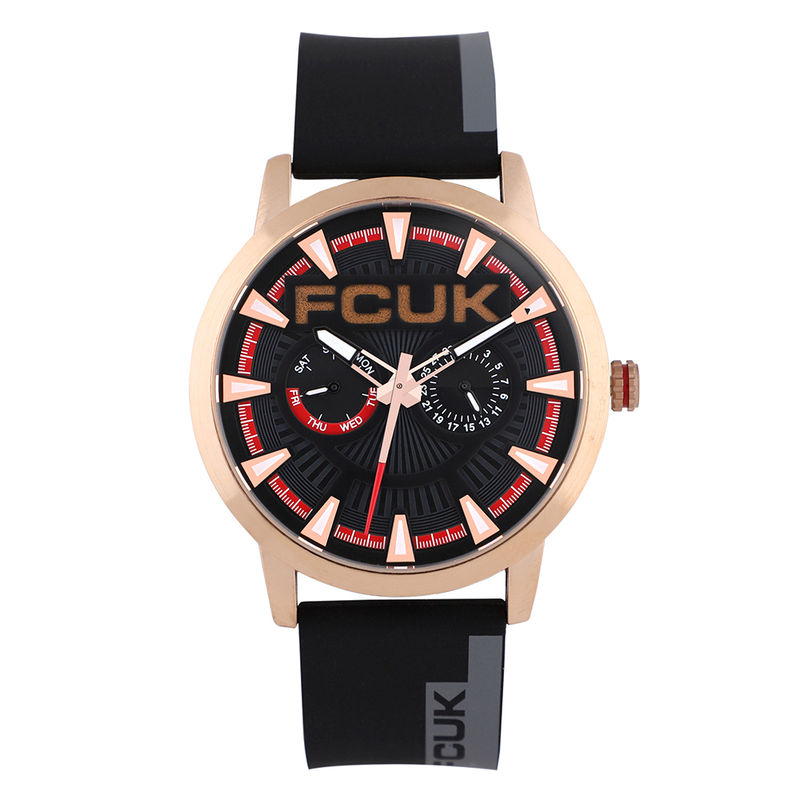 Buy FCUK Black Dial Analog Watches For Men - FK0007B Online