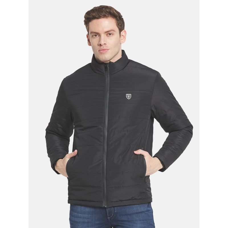 Buy METTLE Men Black Solid Padded Jacket Online