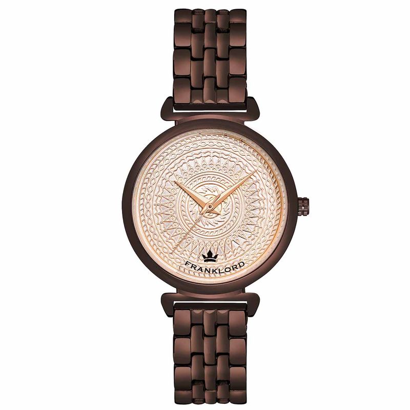Buy Franklord Maxima Luxuries Series Analog Quartz Rose Gold Dail Watch ...