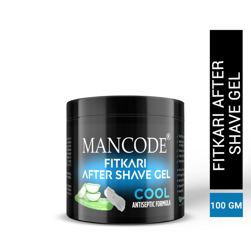 Buy ManCode Fitkari After Shave Gel For Men Cool Antiseptic Formula Online