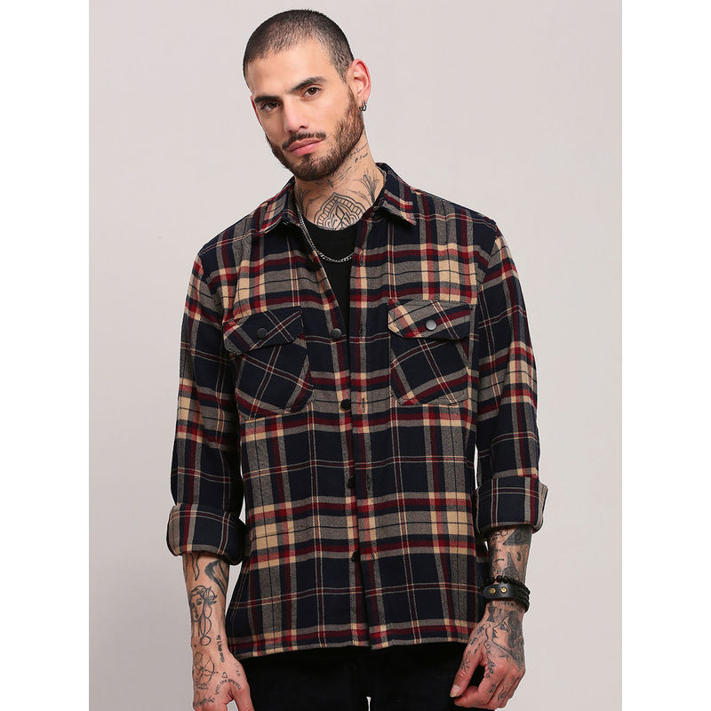 Buy SHOWOFF Black Checked Shacket Online