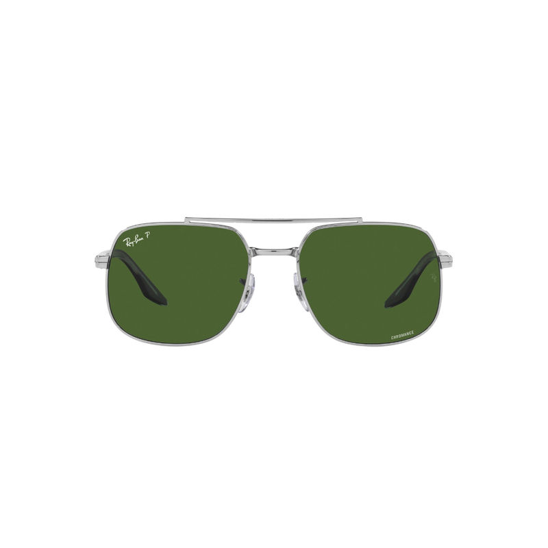Buy Ray-Ban Silver Sunglasses (0RB3699-Square-Silver Frame-Green Lens ...