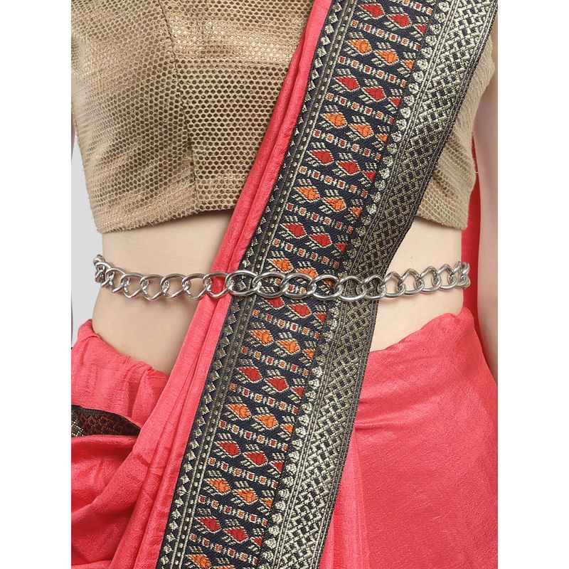 Buy Karatcart Silver Tone Chain Kamarbandh for Women Online