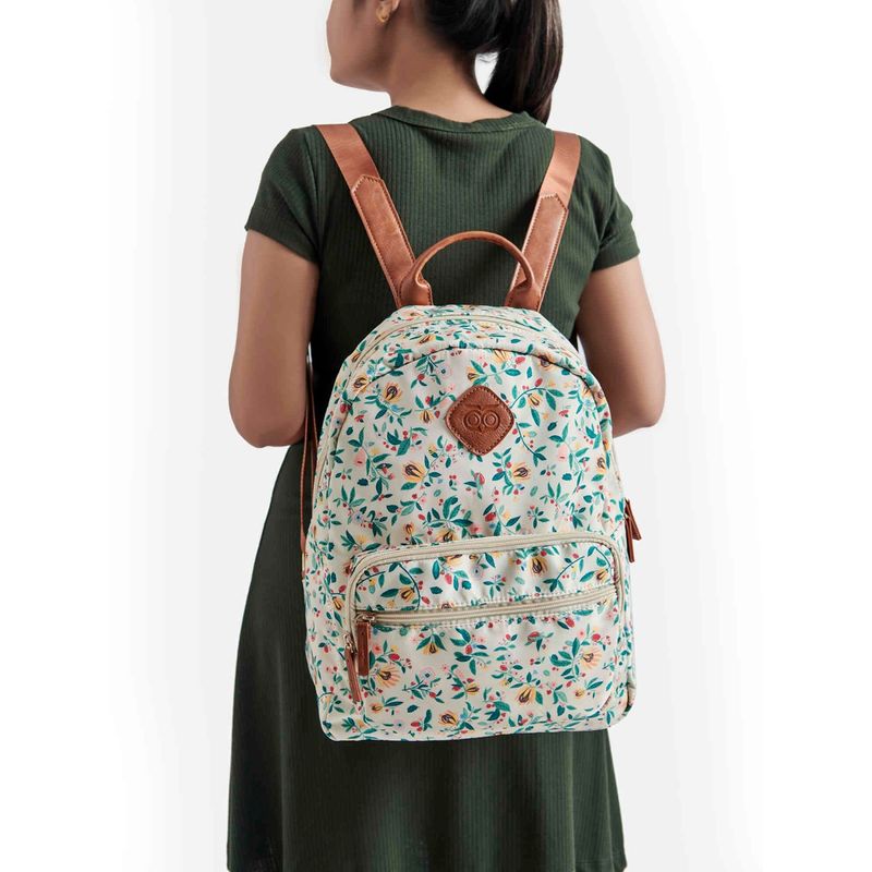 Buy Chumbak Spring In My Step Women'S Backpack -White Online