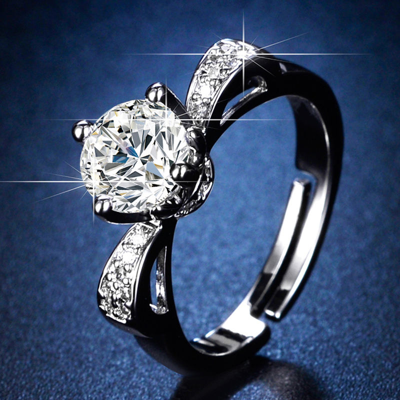 Buy Designs & You Silver Plated Crystal Studded Anti Tarnish Adjustable ...