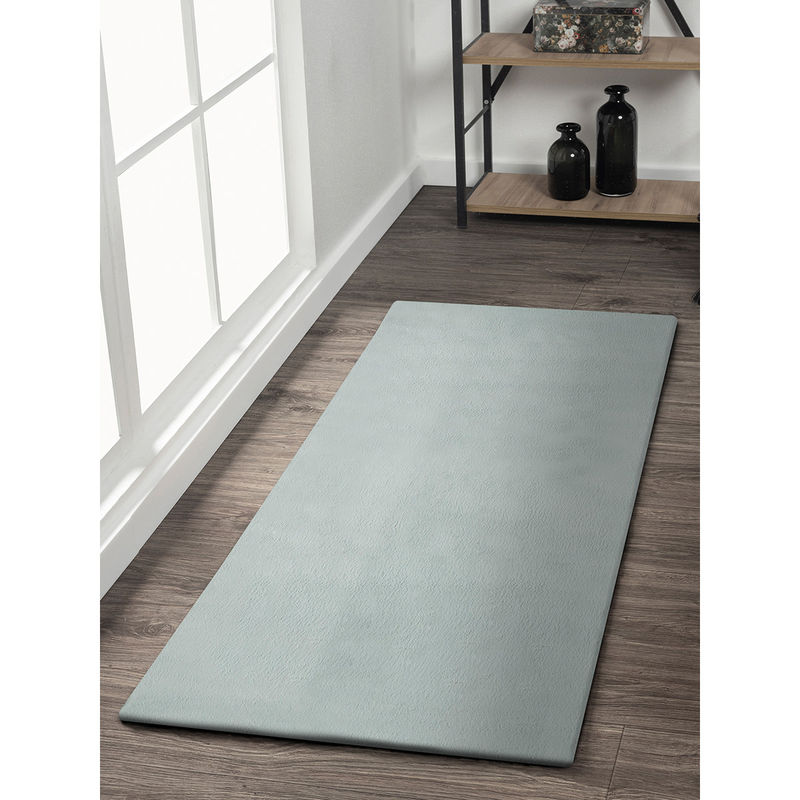 Buy OBSESSIONS Soft Shaggy Polyester Bedside Runner Sage Online