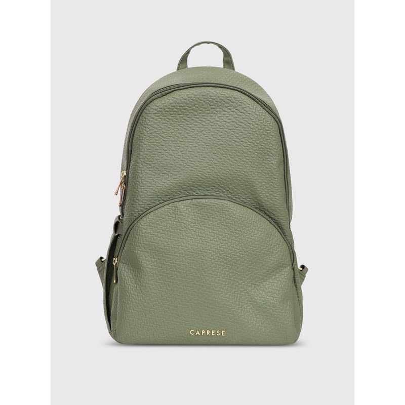 Buy Caprese Green Solid Backpack Online