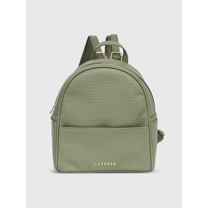Buy Caprese Green Solid Backpack Online