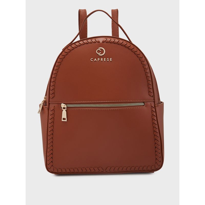 Buy Caprese Brown Solid Backpack Online
