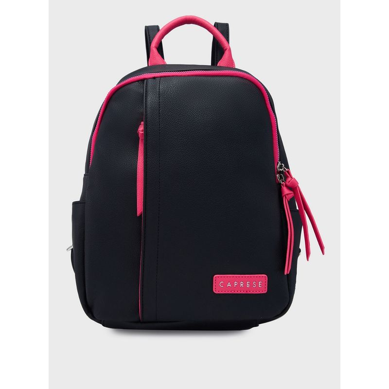 Buy Caprese Black Solid Backpack Online