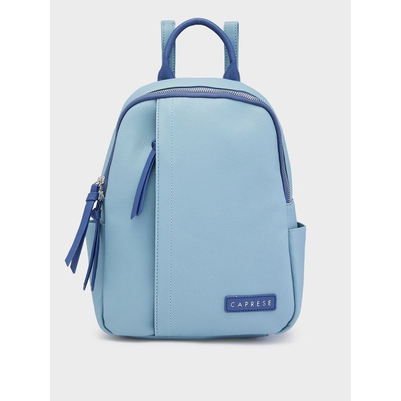 Buy Caprese Blue Solid Backpack Online