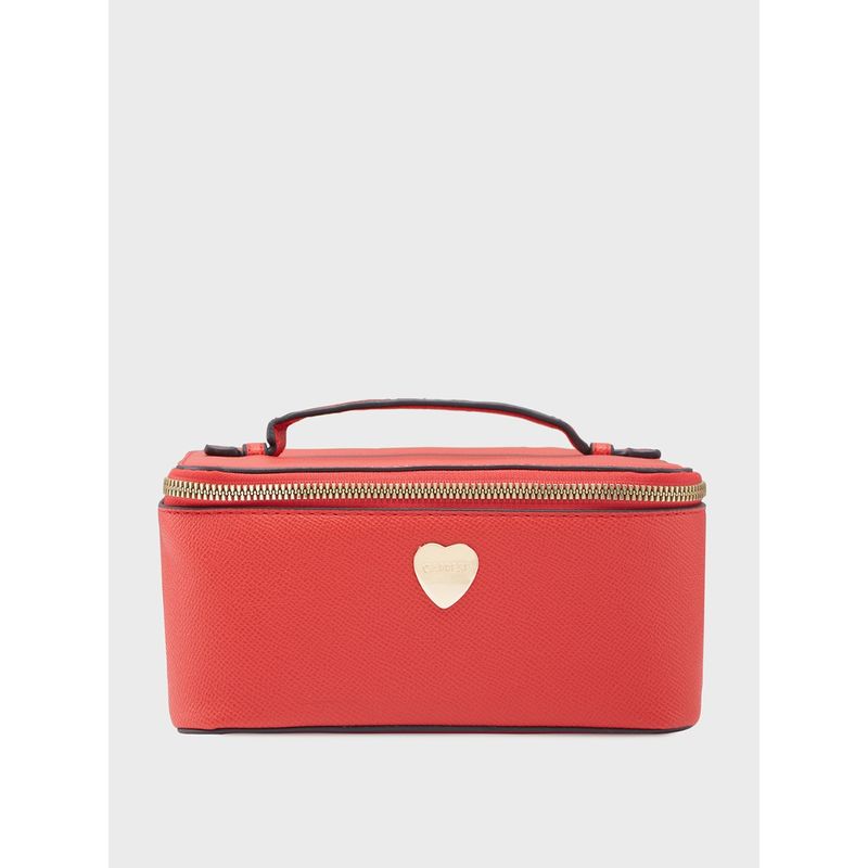 Buy Caprese Red Solid Vanity Case Online