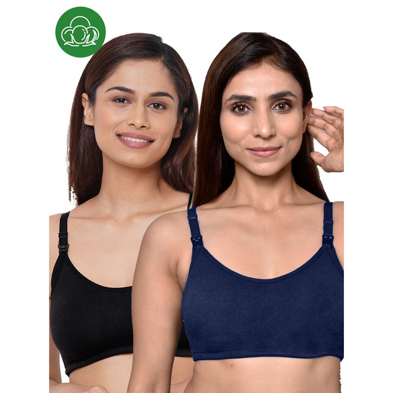 Buy Inner Sense Organic Cotton Antimicrobial Women Feeding Bra Multi ...