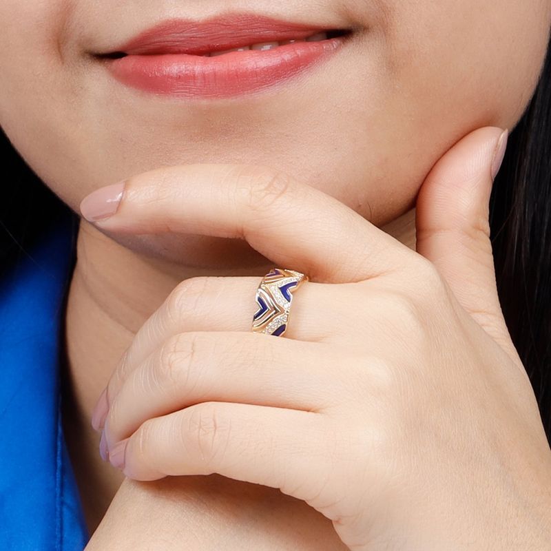 Buy GIVA Sterling Silver Golden Royal Taj Ring for Womens and Girls Online