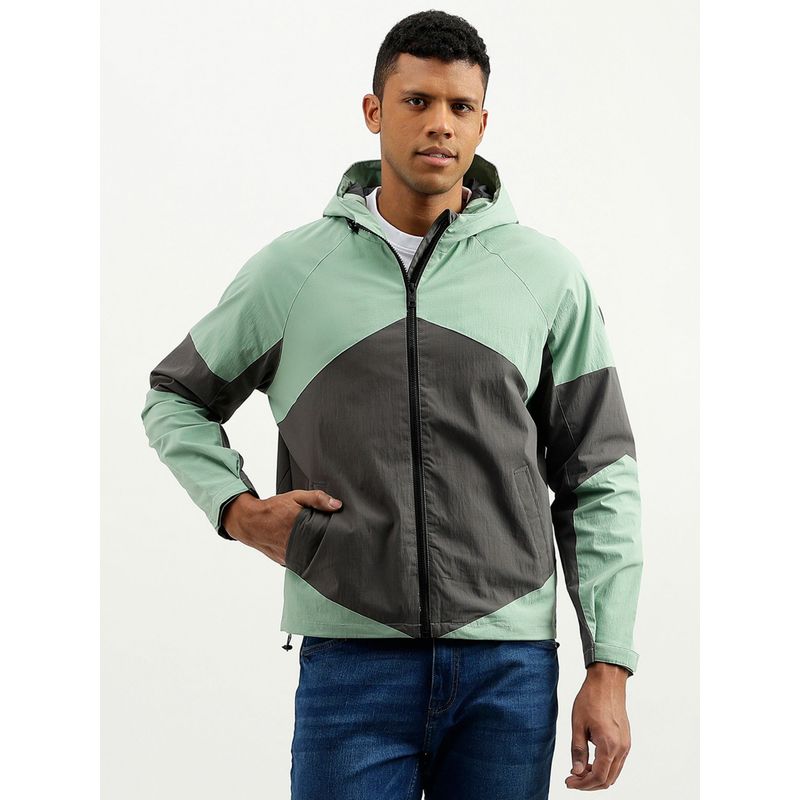 Buy United Colors Of Benetton Multi-Color Regular Fit Hooded Colorblock ...