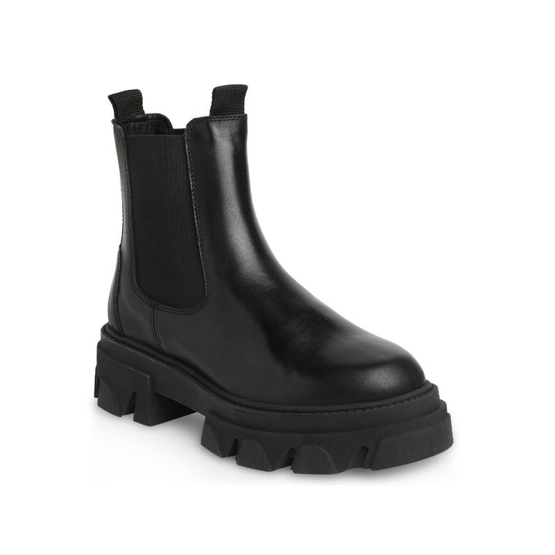 Buy Aldo Bigtrek Leather Black Solid Boots Online