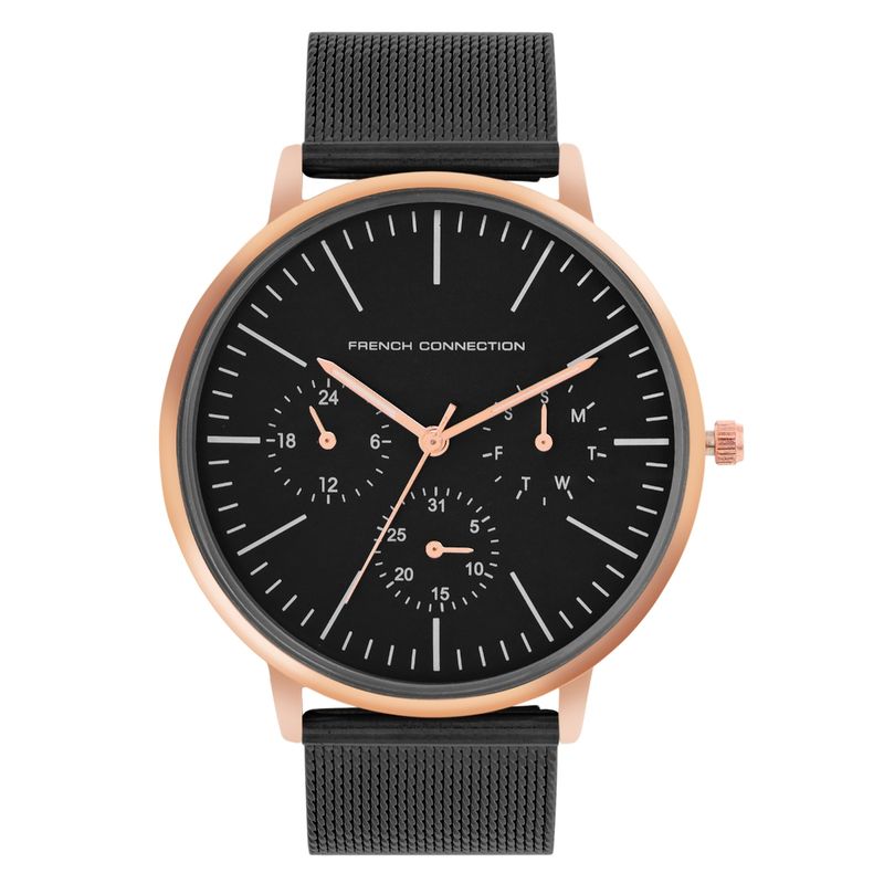 Buy French Connection Men Mario Black Dial Analog Watch FCN00051E (M ...