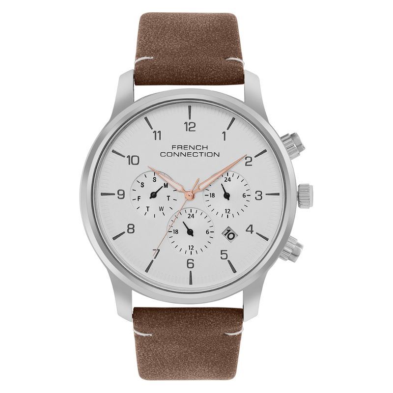 Buy French Connection Men Fiord Silver Dial Analog Watch FCN00055A (M ...