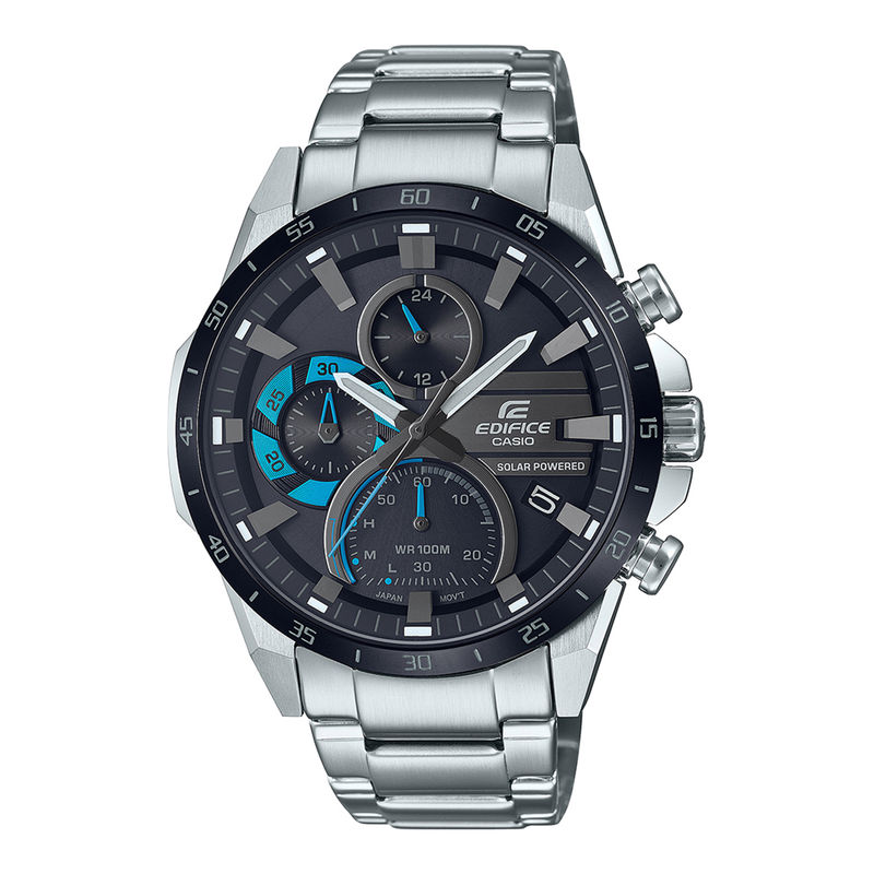 Buy Casio Edifice EQS-940DB-1BVUDF Black Analog Dial Silver Stainless ...
