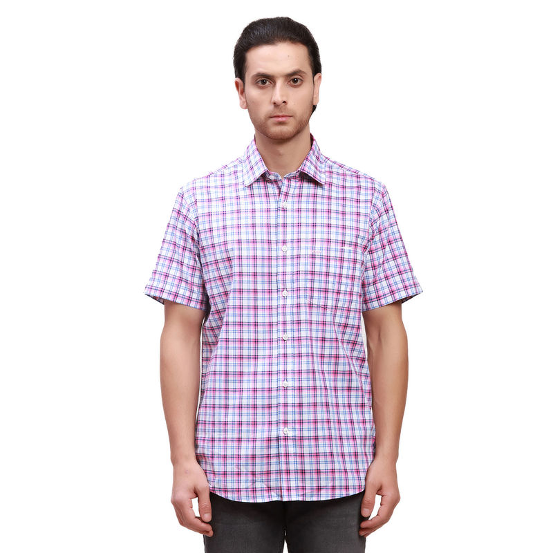 Buy ColorPlus Tailored Fit Checkered Shirt Online