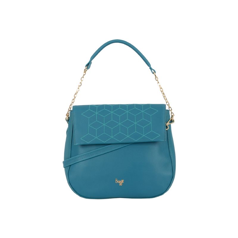 Buy Baggit Porita Medium Green Saddle Handbag Online