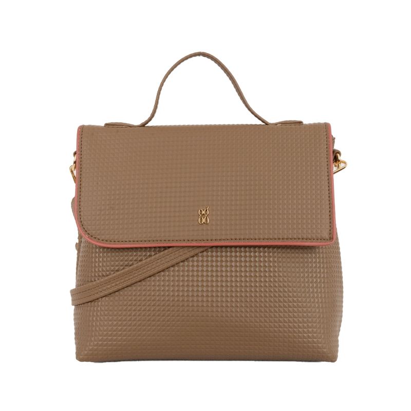 Buy Baggit Anthony Medium Brown Satchel Handbag Online