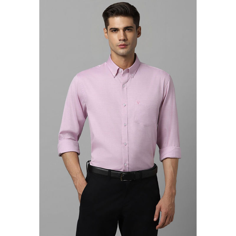 Buy Allen Solly Men Purple Slim Fit Solid Full Sleeves Formal Shirt Online