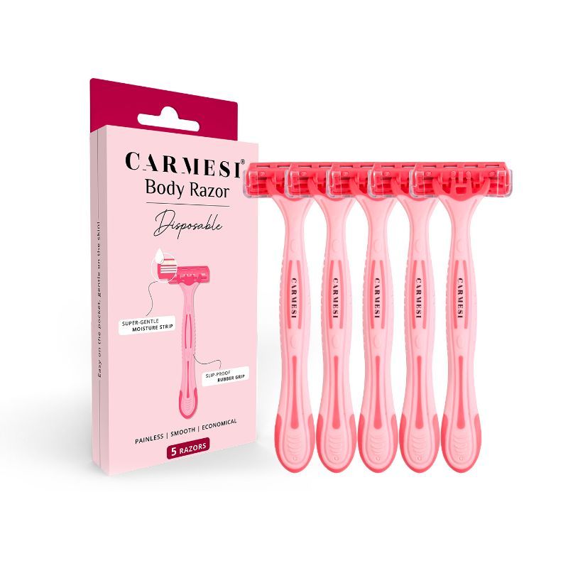 Buy Carmesi Disposable Body Razors For Women - Pack Of 5, With Moisture ...