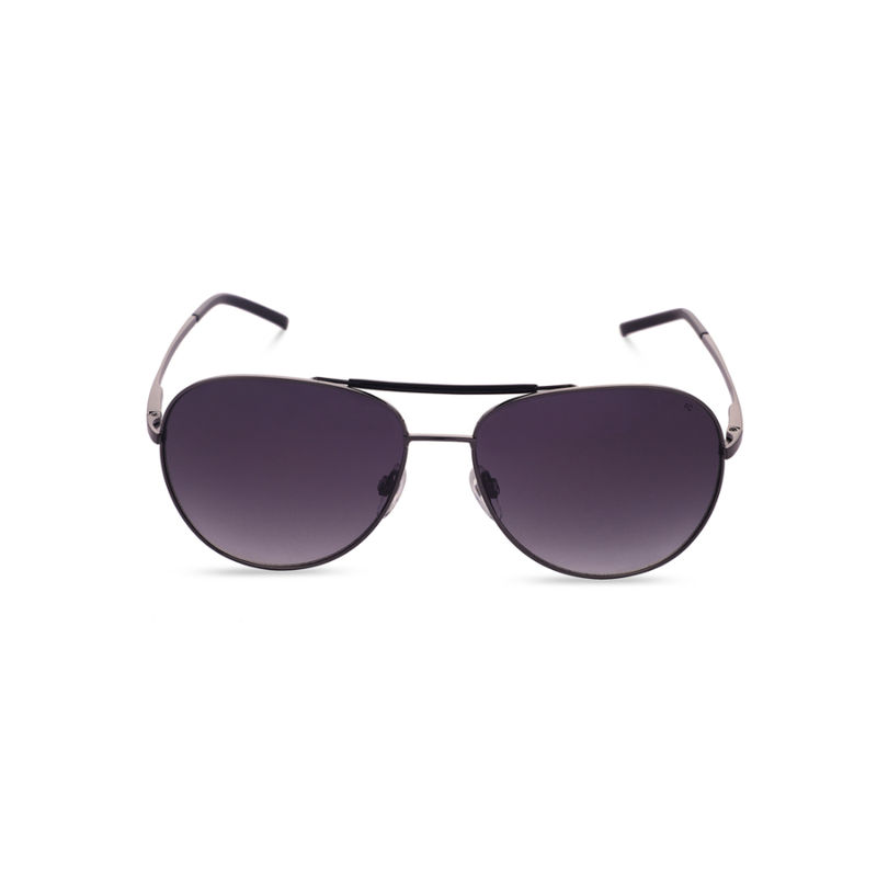 Buy French Connection Blue Lens Aviator Sunglass Full Rim Metallic ...